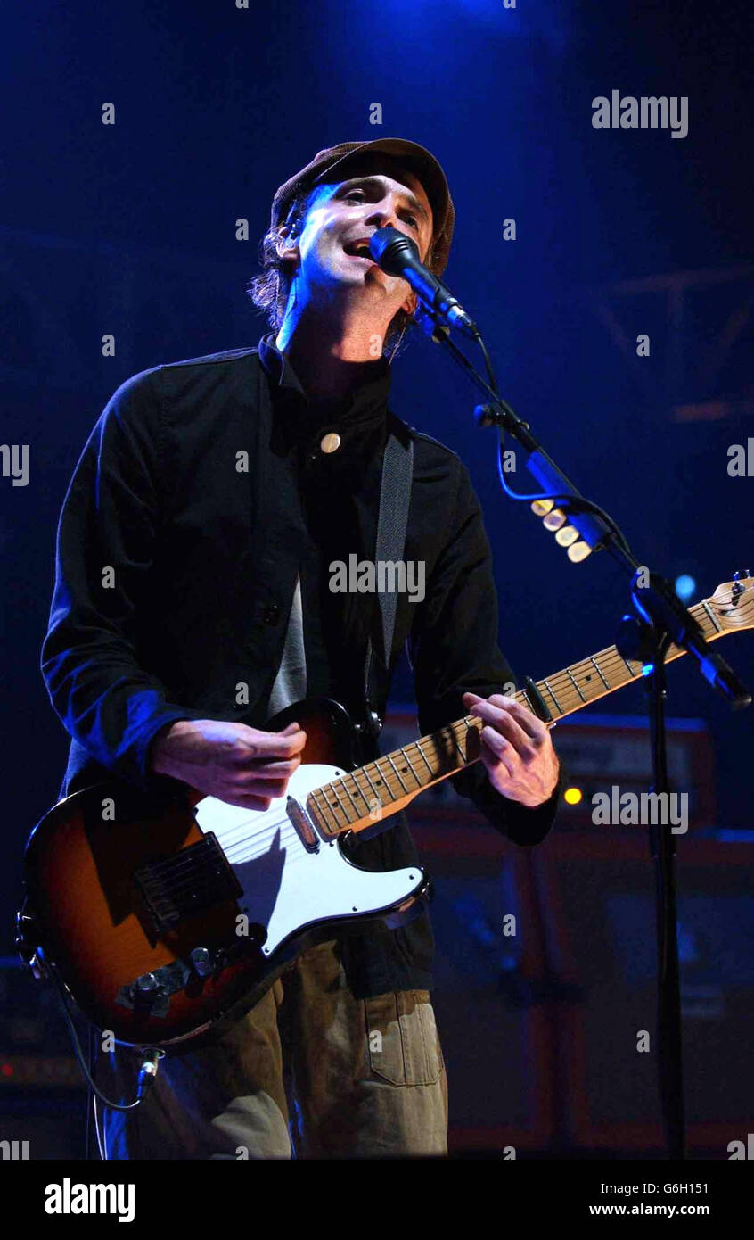 Fran Healy, from scottish rock band Travis performing live to launch ...