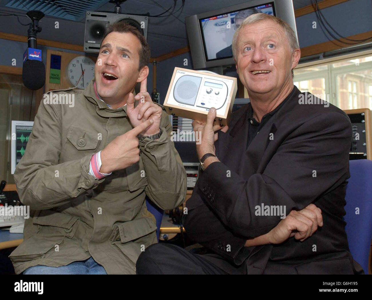 Johnny Vaughan and Chris Tarrant - breakfast show Stock Photo - Alamy