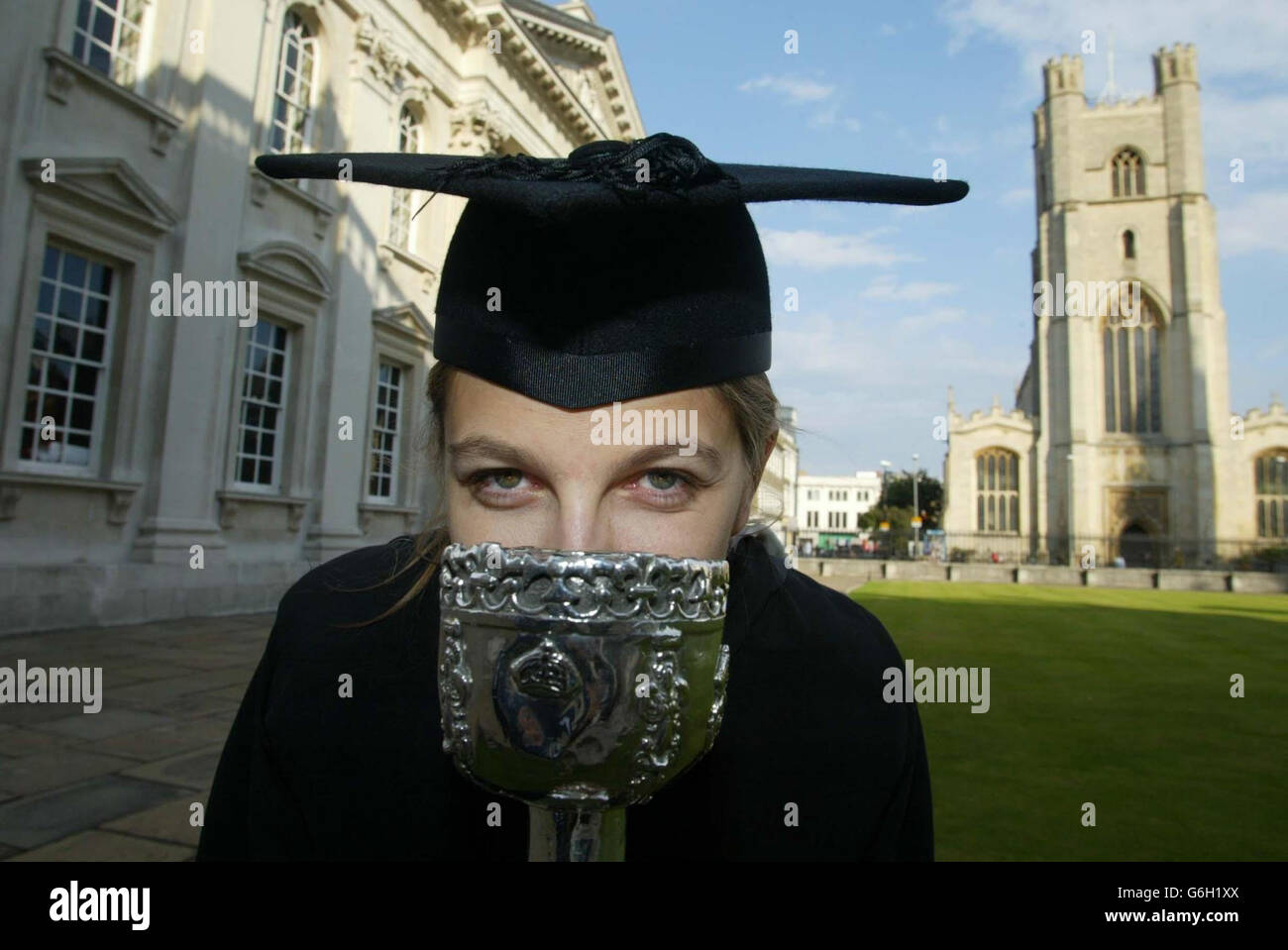 Nicola Rogers, 31, in the grounds of Senate House, Cambridge University ...