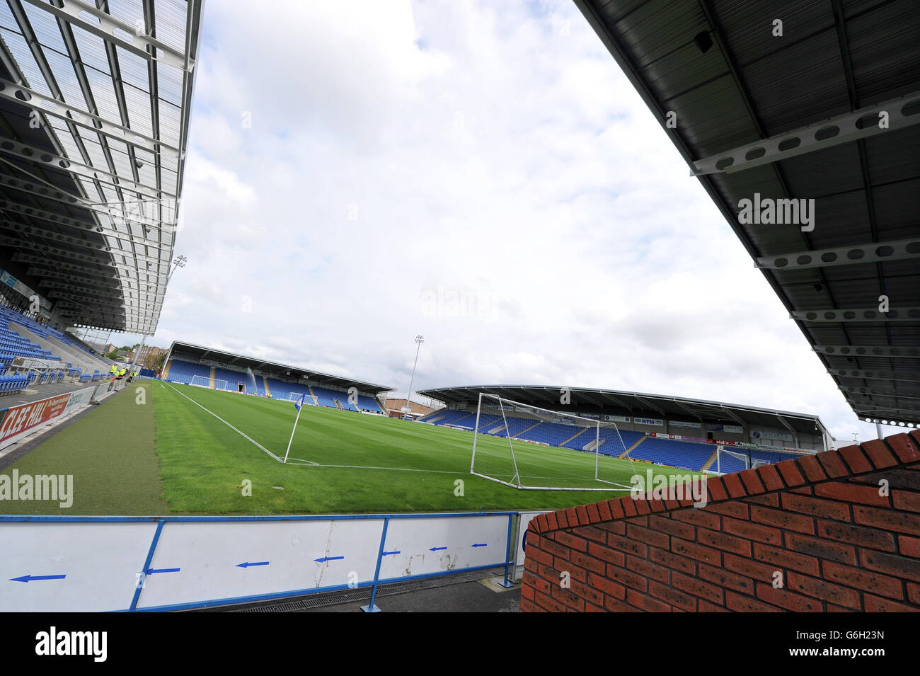 A general view of the Proact Stadium, home of Chesterfield Stock Photo ...