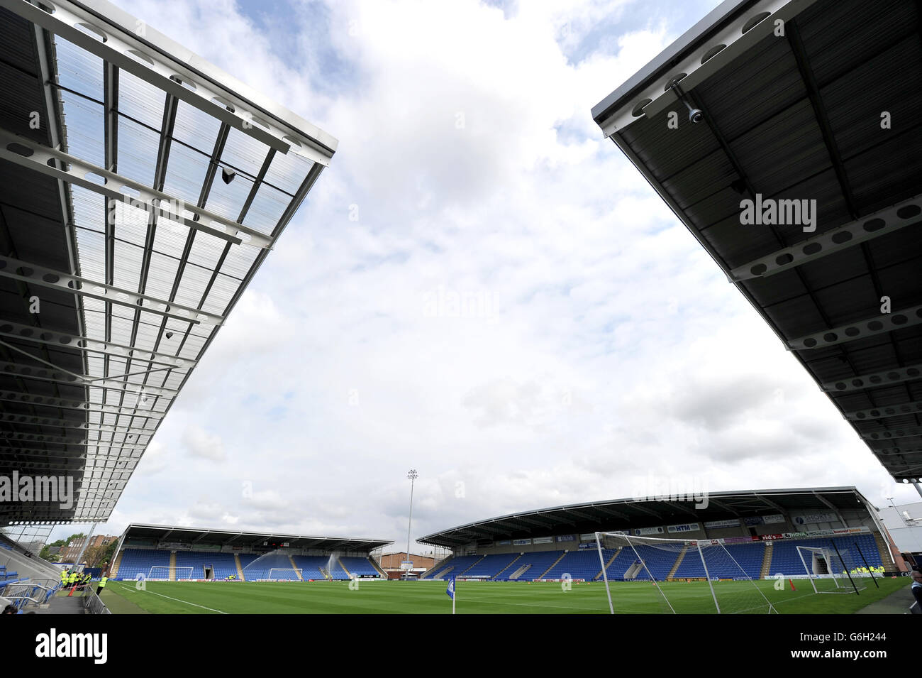 A general view of the Proact Stadium, home of Chesterfield Stock Photo ...