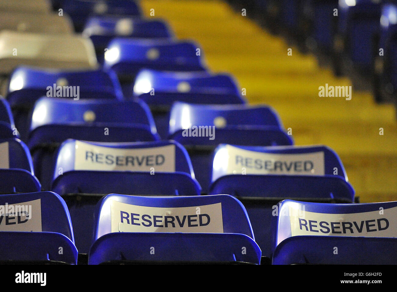 Reserved signs in the stands hi-res stock photography and images - Alamy