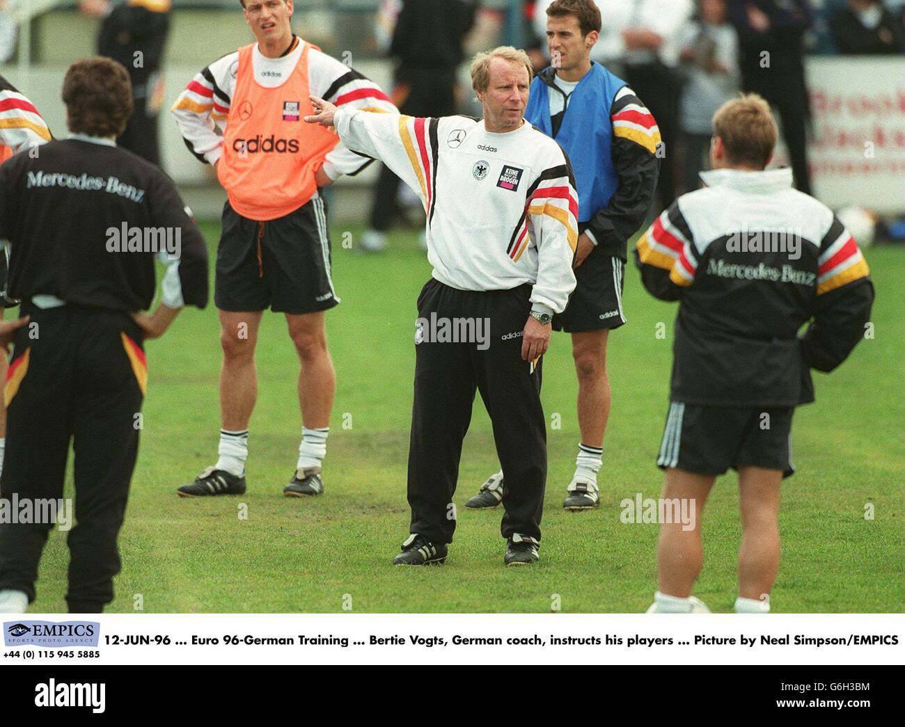 European Championship Soccer-Euro 96-German Training Stock Photo - Alamy