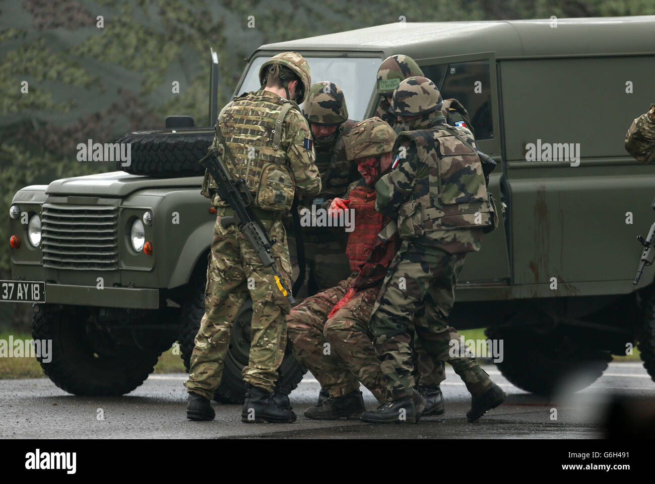 Armed forces attend 'casualties' during Exercise Capable Eagle which ...