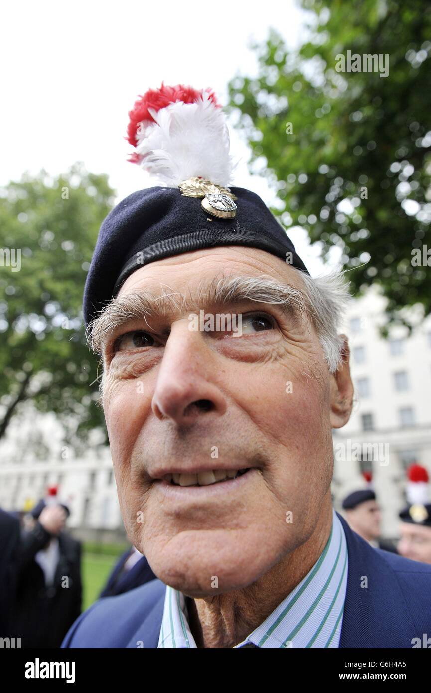 Former Fusilier Major Chris Webb, 70, from Kent, gathers with other ...