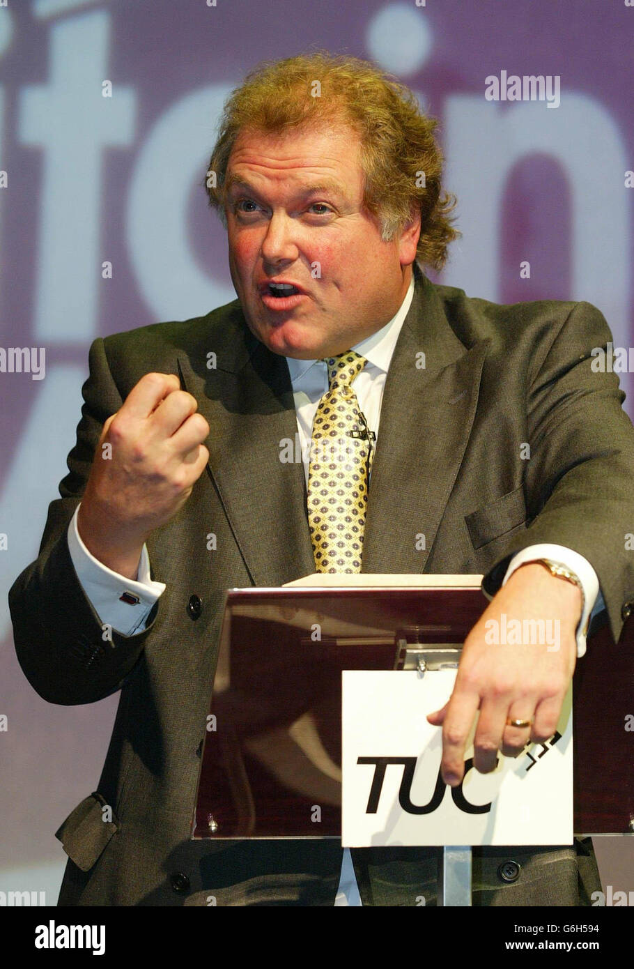 Digby Jones, Director General of the CBI, speaks at the annual TUC ...