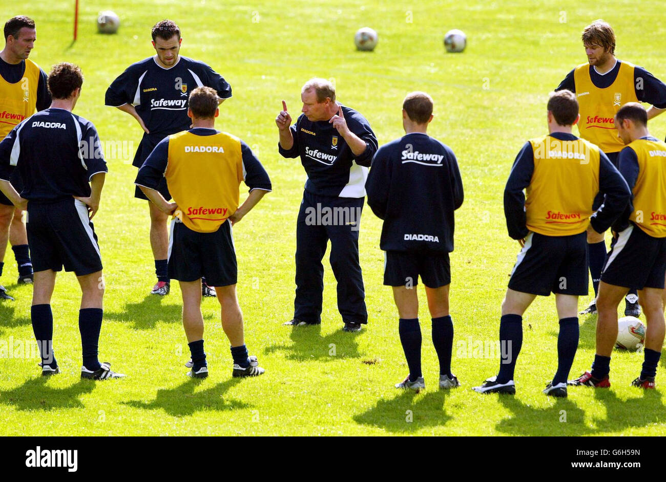 Football Scotland Training Berti Vogts High Resolution Stock ...