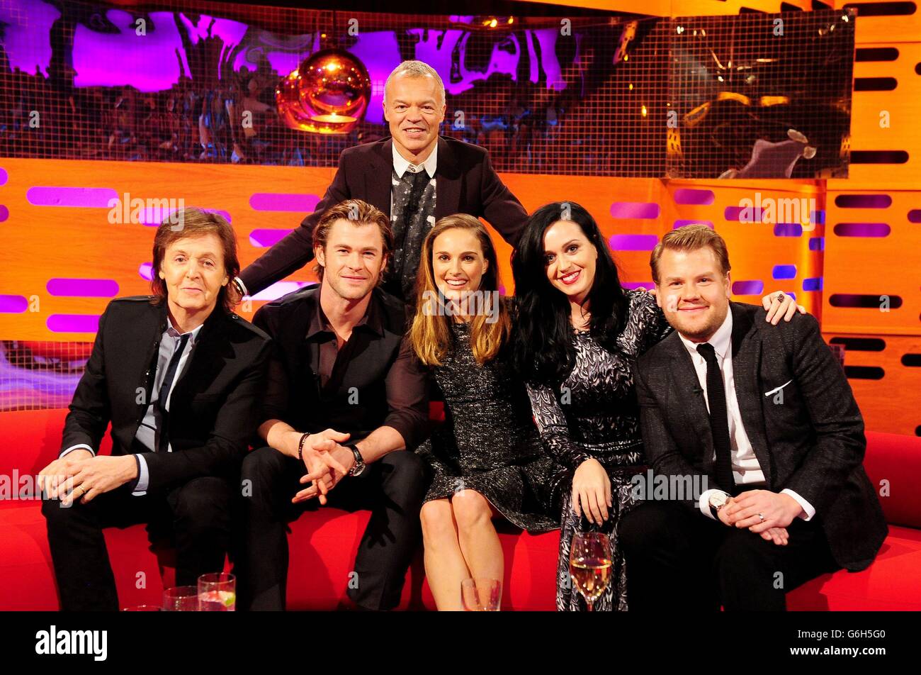 Graham Norton (top) with guests (left to right) Paul McCartney, Chris ...