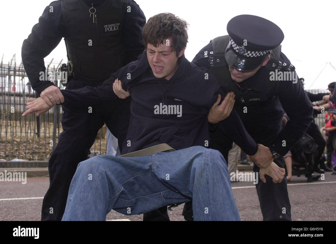 Arms fair protester hi-res stock photography and images - Alamy