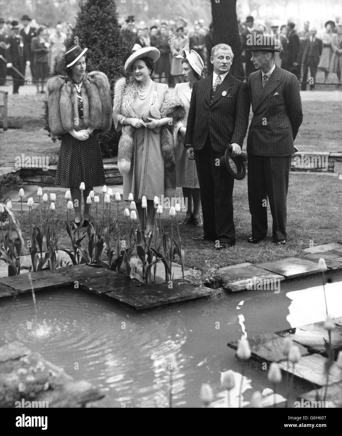 King George VI and Queen Elizabeth attend the Chelsea Flower show. Also ...