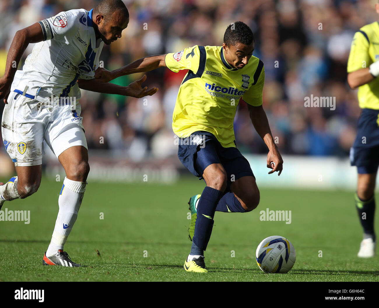 Leeds United's Rodolph Austin and Birmingham City's Jesse Lingard Stock ...