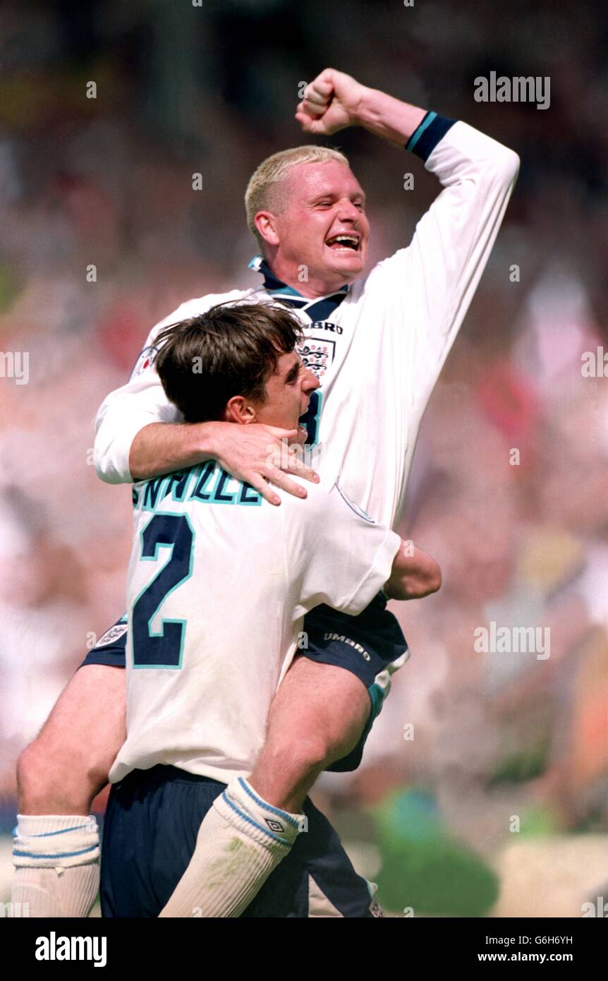 Soccer - Euro 96 - Group A - England v Scotland. England's Paul ...