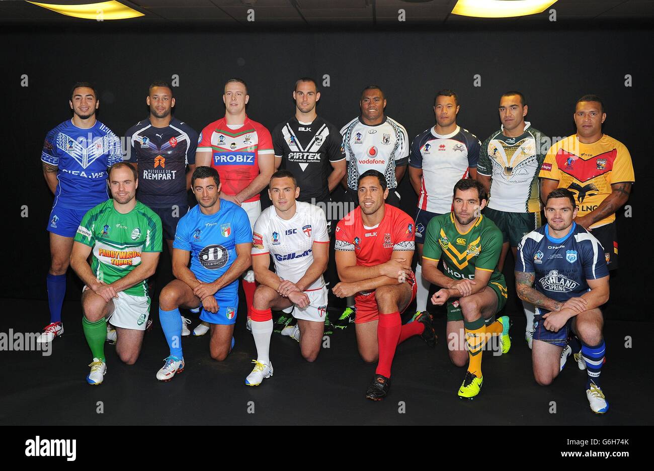 Captains for the 14 competing teams including Scotland's Danny Brough ...
