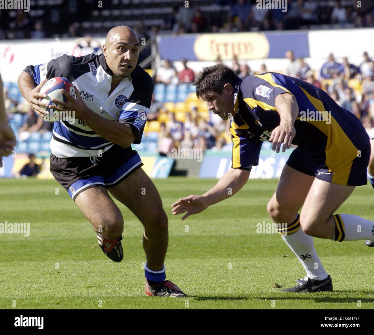 Bath's Brendan Daniel moves past the Leeds defence during their Zurich ...