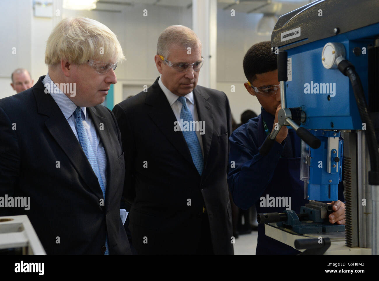 The Duke of York and the Mayor for London Boris Johnson meet pupils at ...
