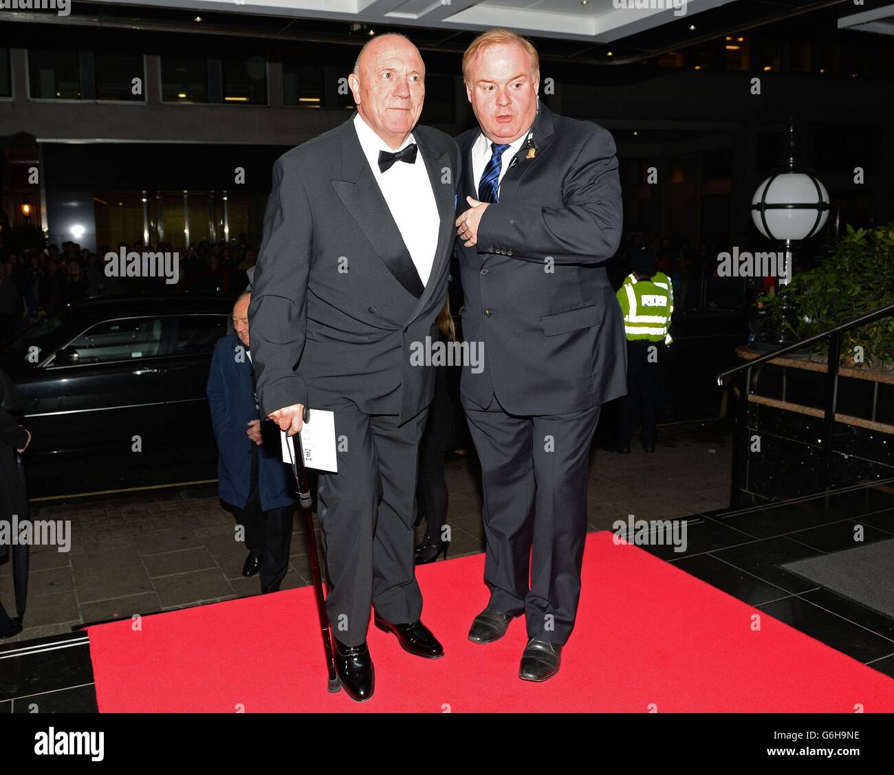 1966 England World Cup team member George Cohen (left) arrives at the ...