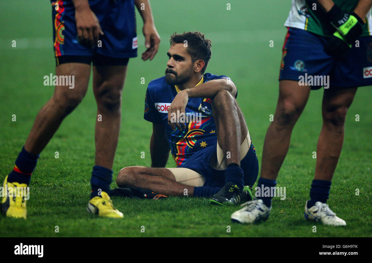 Australia's Lewis Jetta after the International Rules Series match at ...