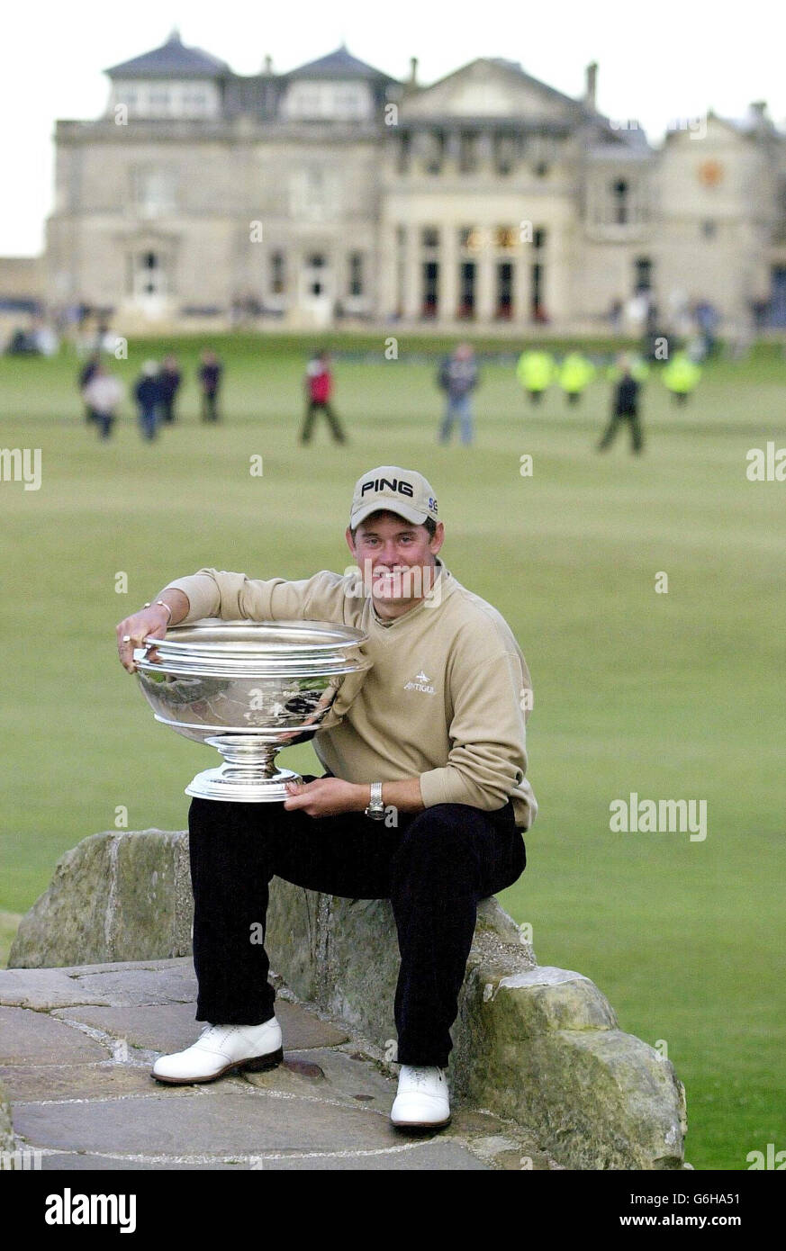 England's Lee Westwood poses with the Dunhill Links Championship trophy ... England's Lee Westwood poses with the Dunhill Links Championship trophy ...