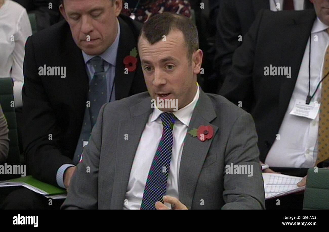 Stephen Fitzpatrick, Managing Director, Ovo Energy, gives evidence to a ...