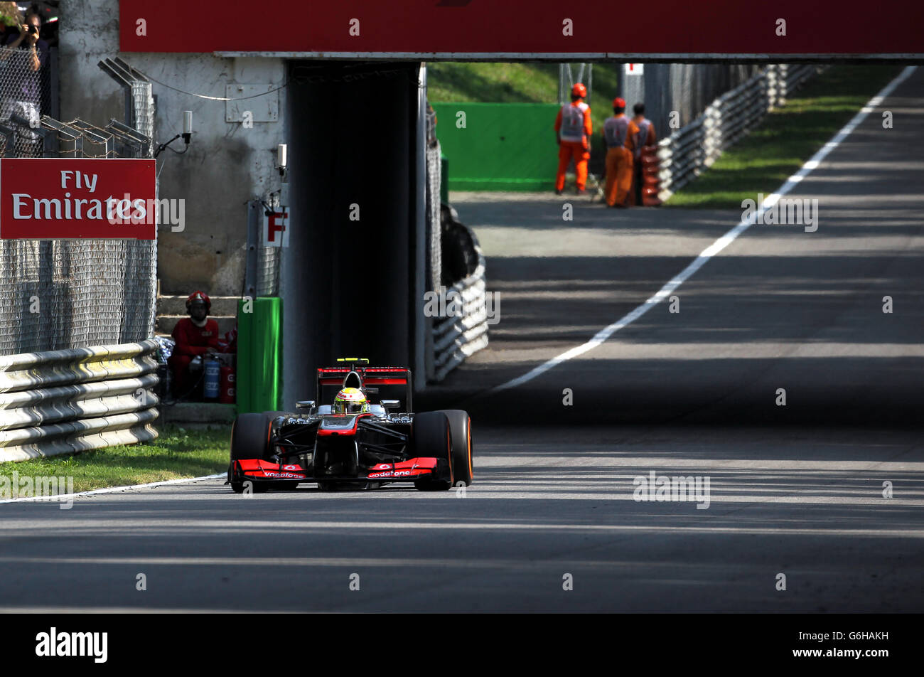 F1 fly emirates sign signage general view gv hi-res stock photography ...