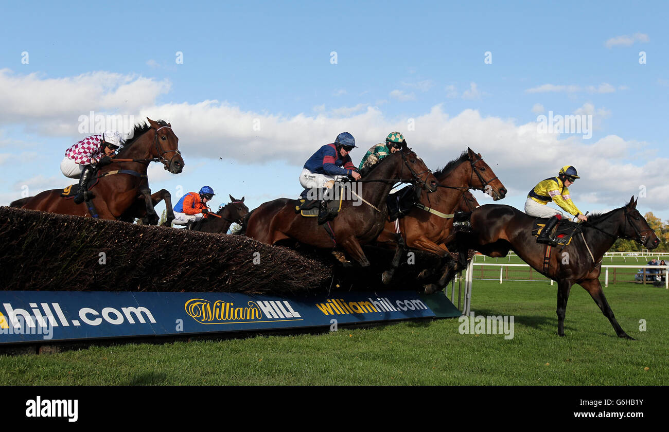 Hurdle at worcester racecourse hi-res stock photography and images - Alamy