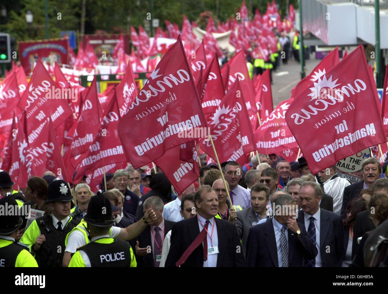 Protests outside labour party conference hi-res stock photography and ...