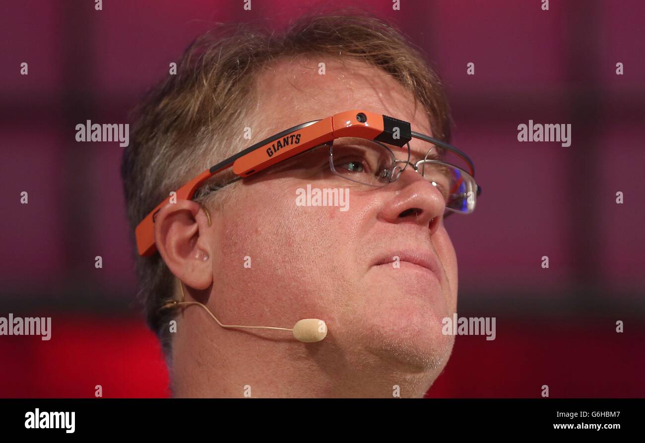 Tech blogger Robert Scoble wears Google Glass at the Dublin web summit ...
