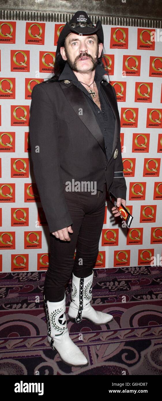 Lemmy, from Motorhead arrives for the 2003 Q Awards at the Park Lane ...