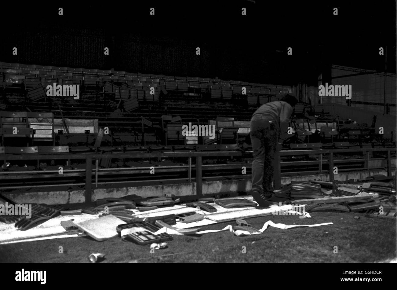 The aftermath of the pitched battle at Luton's Kenilworth Road ground ...