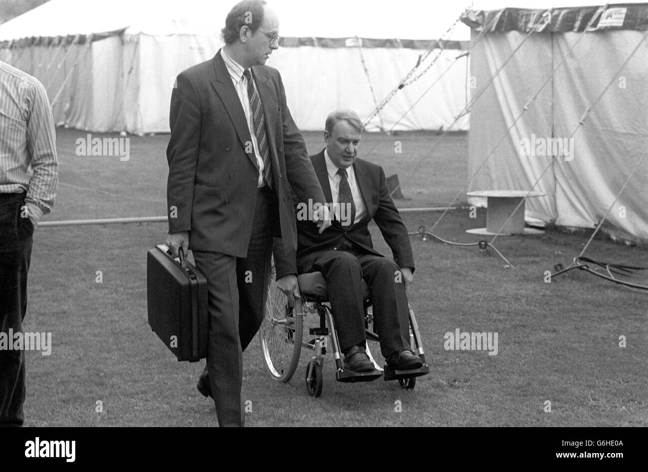 Captain Kevin Hunt arrives at the rear entrance of Prestworld Hall as ...