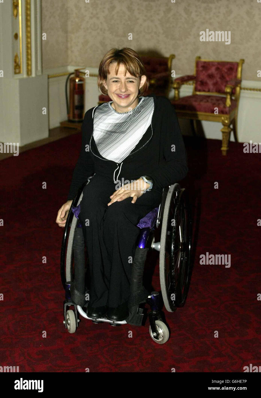 Athlete Tanni Grey-Thompson arrives at a reception hosted by Queen ...