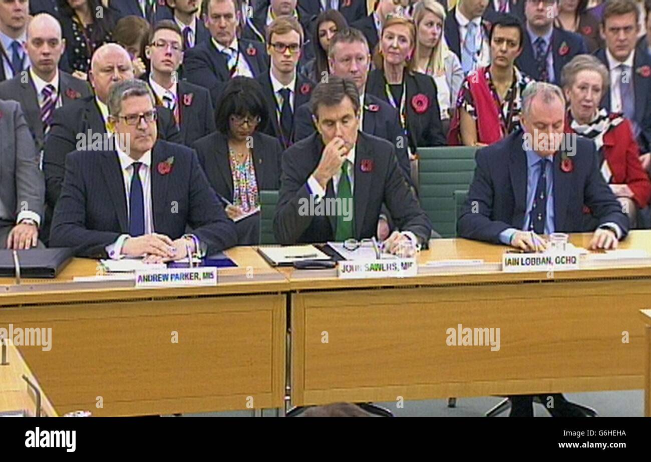 Evidence to the intelligence and security committee hi-res stock ...