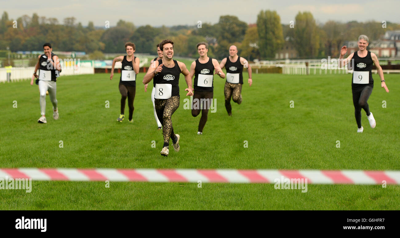 Toby Phillips (centre) comes home to win the Mo Bro Derby during ...
