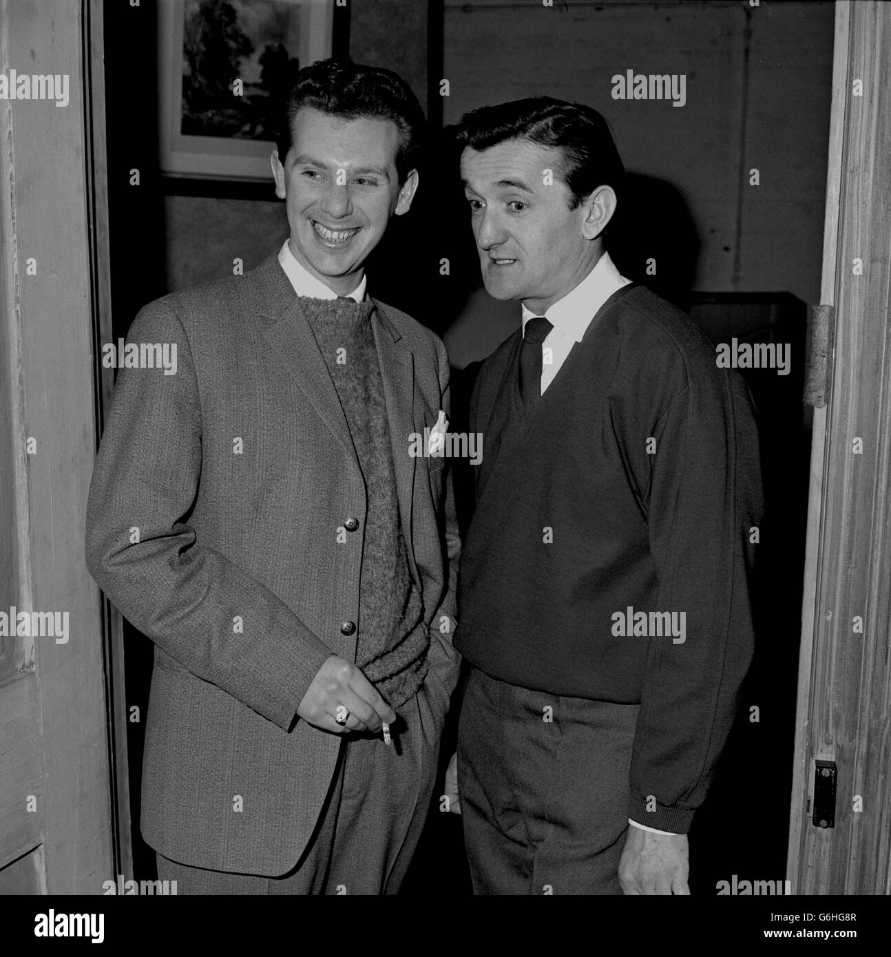 Actor and comedian Graham Stark (r) during the play 'Watch it Sailor ...