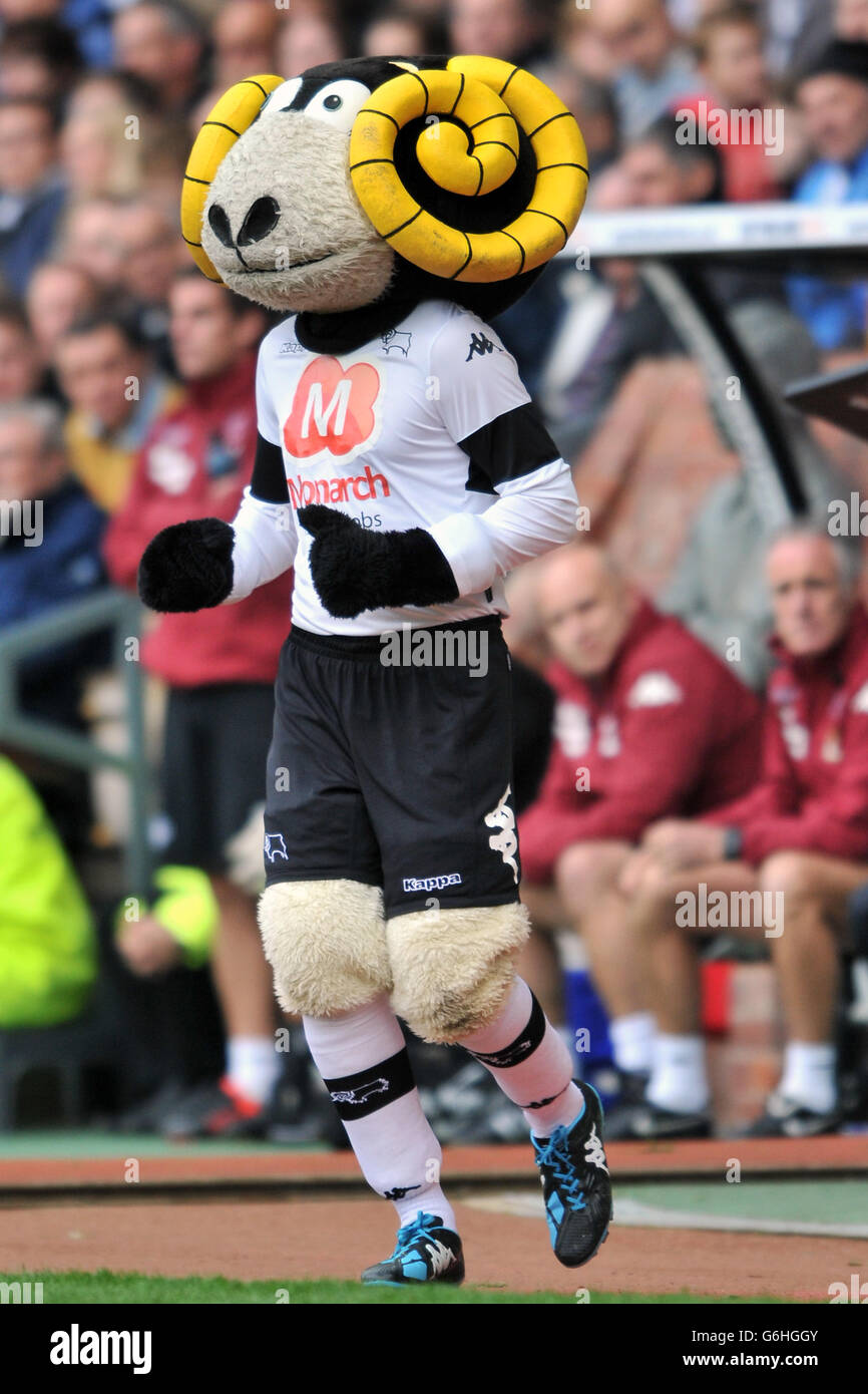 Derby county mascot rammy ram hi-res stock photography and images - Alamy
