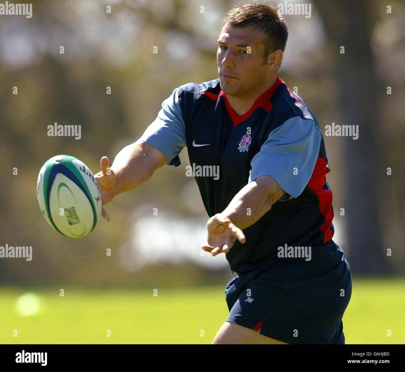 England's Julian White during training at Hale School in Perth ...