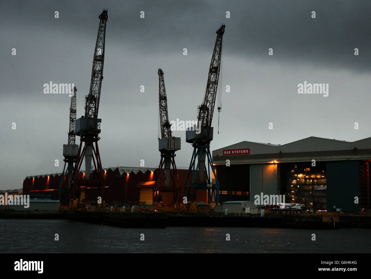 BAE Systems on the River Clyde in Govan, Glasgow as hundreds of ...