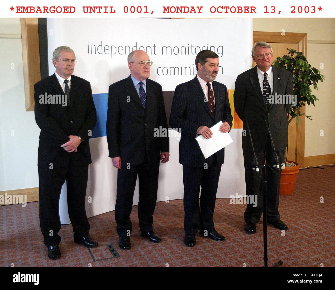 (L-R) John Grieve, Joseph Brosnan, Lord Alderdice and Richard Kerr of ...