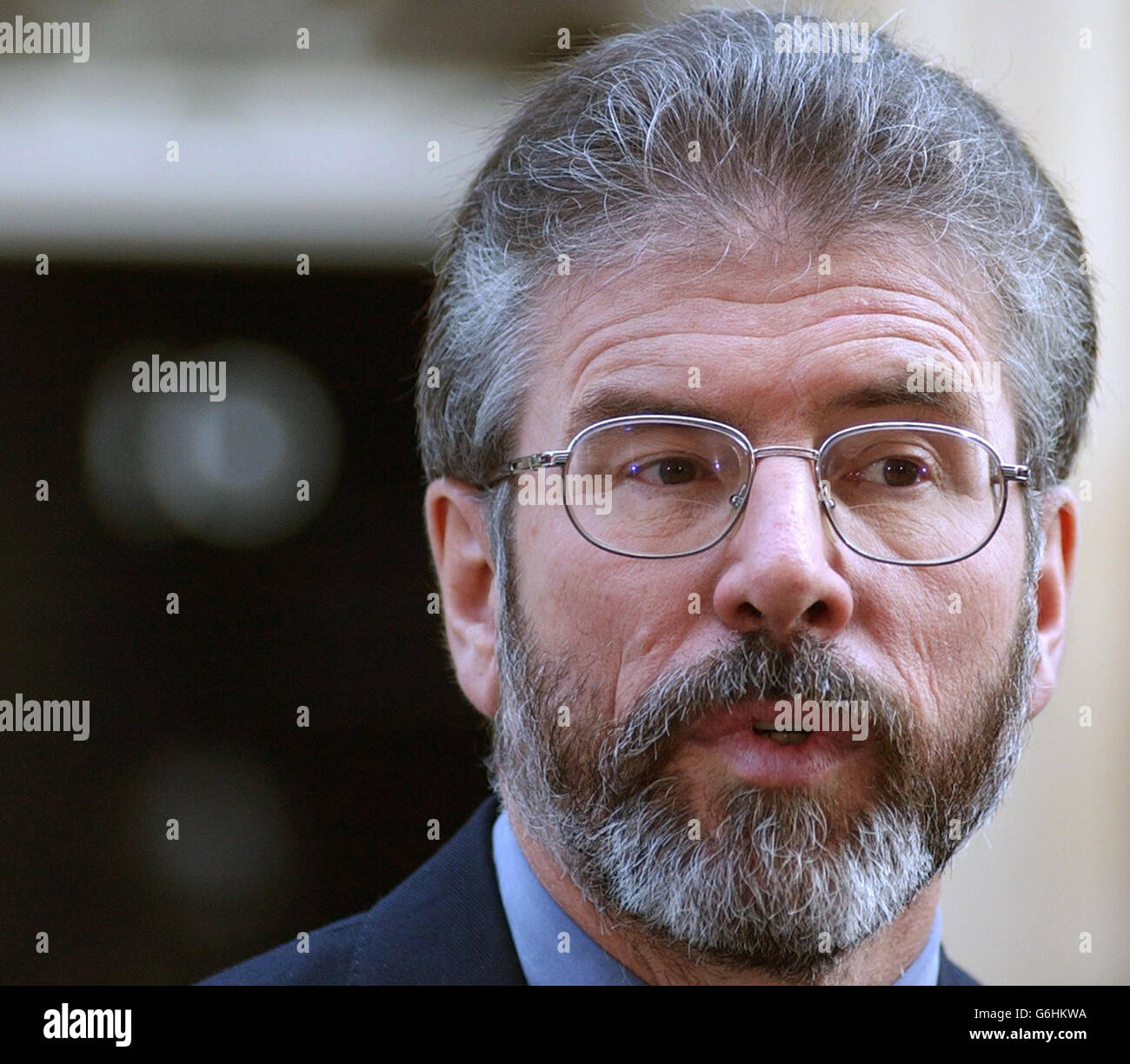Gerry Adams Arrives at Downing Street Stock Photo - Alamy