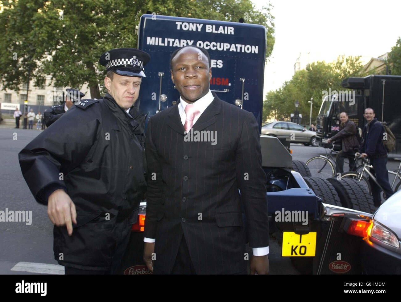 Eubank arrested after iraq protest hi-res stock photography and images ...