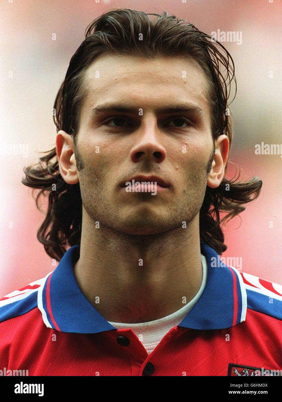 Russia v Czech Republic, Euro 96 soccer. Patrik Berger, Czech Republic ...