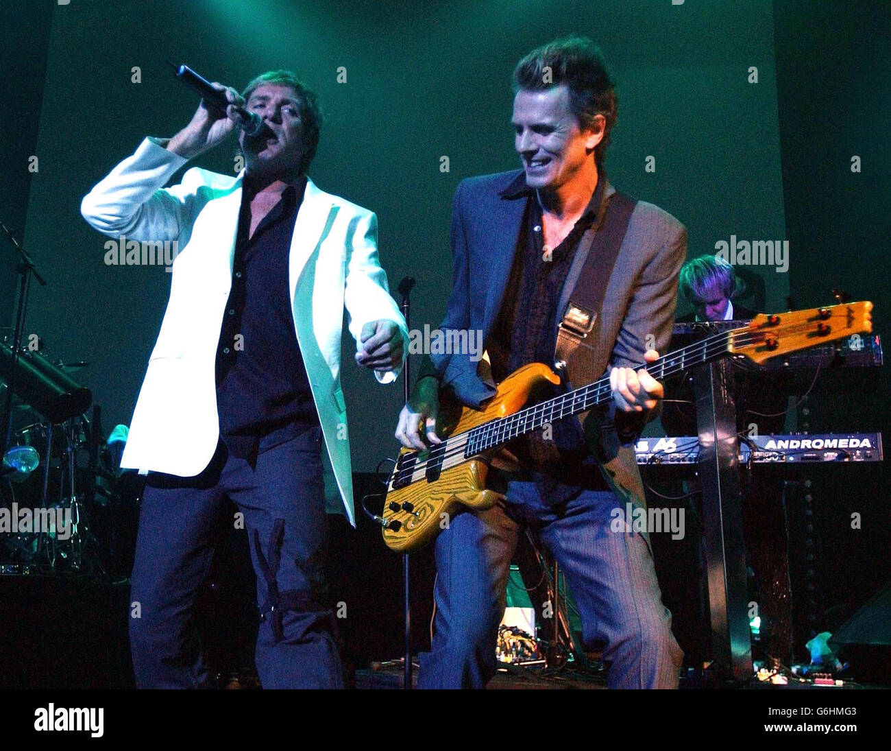 Lead singer Simon Le Bon (left) and John Taylor from Duran Duran ...