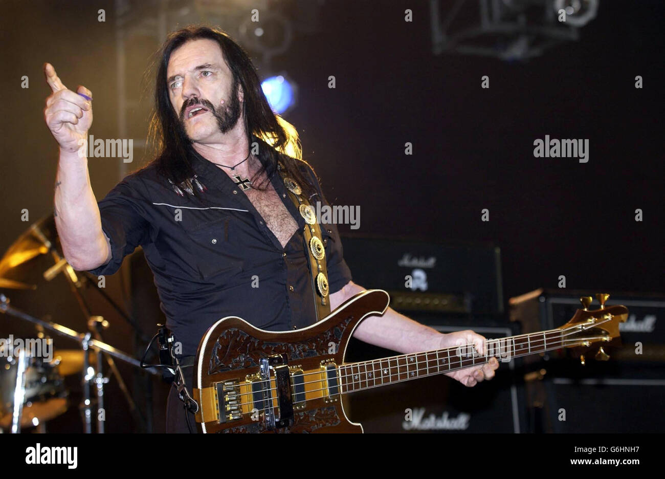 Motorhead at the Apollo. Lead singer Lemmy performs with his band ...