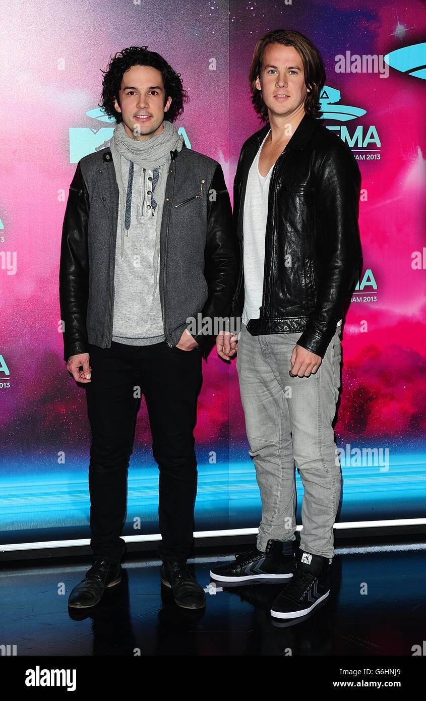 Ylvis arriving for the 2013 MTV Europe Music Awards at the Ziggo Dome ...