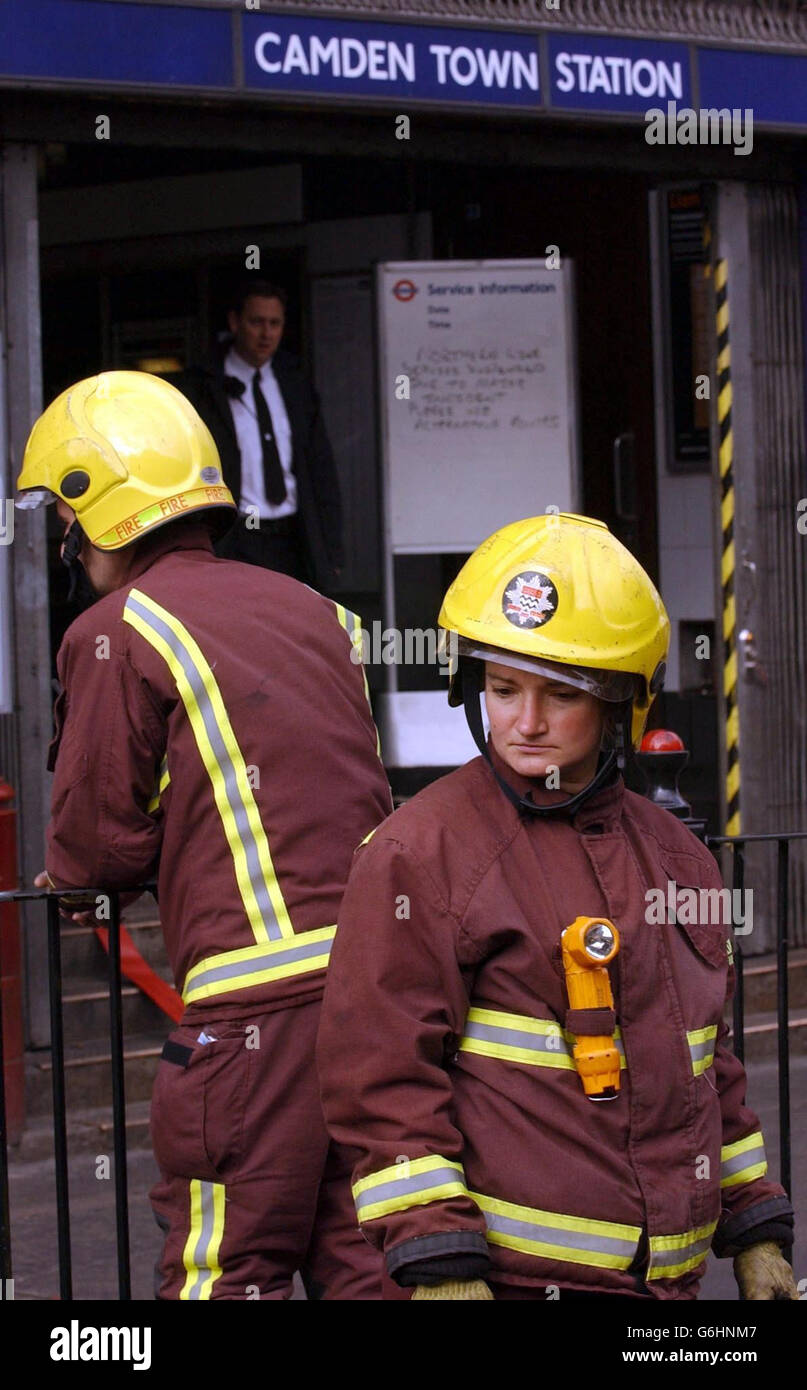 Emergency services outside camden town underground station in north ...