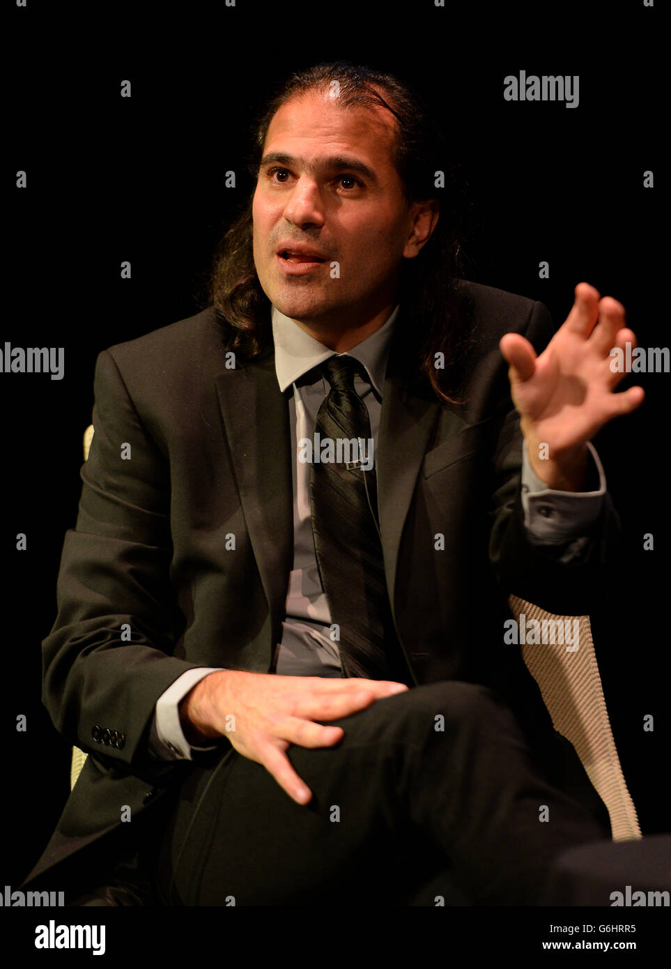 Theoretical Physicist Nima Arkani-Hamed during a talk at the Science ...