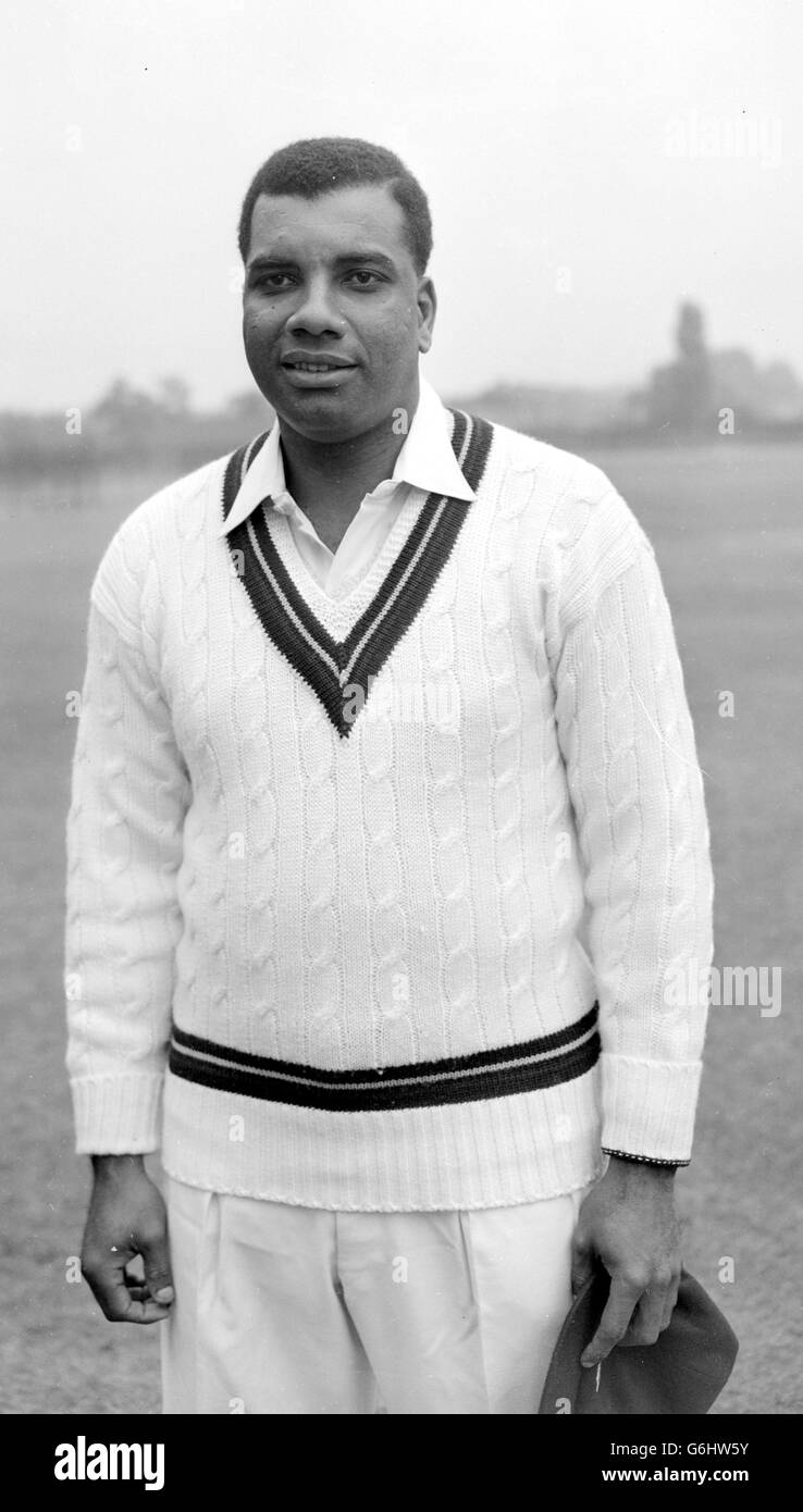 Veteran of many test matches is clyde walcott hi-res stock photography ...