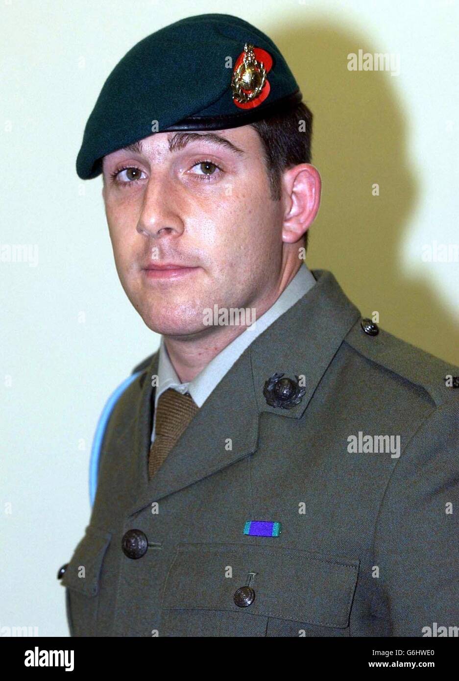 Lance Corporal Justin Thomas at the Ministry of Defence in London ...