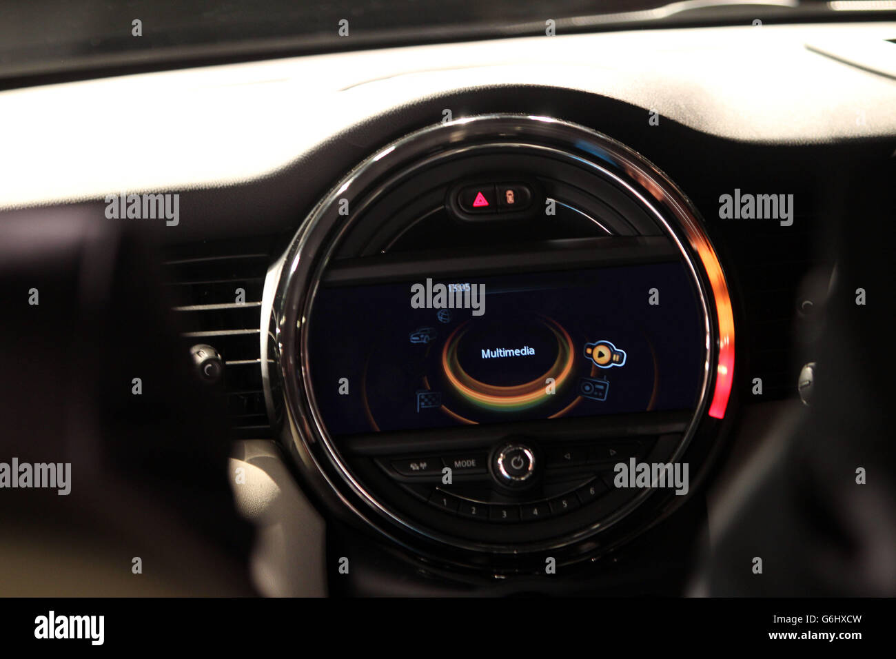 The interior of the new BMW Mini as it is unveiled at their plant in ...