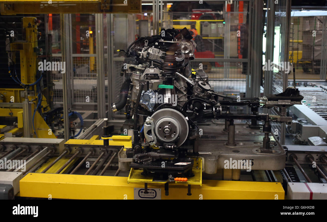 BMW Mini production line. The assembly line at the BMW Mini Plant ...
